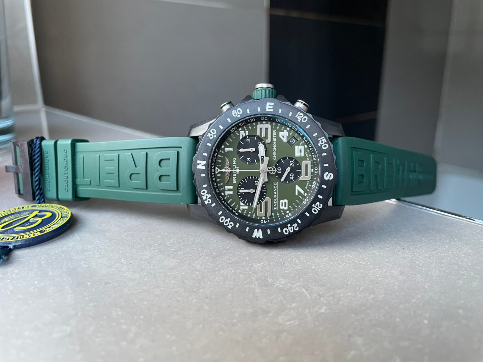 Endurance pro OGF 44mm Army green dial green Rubber Strap quartz ...